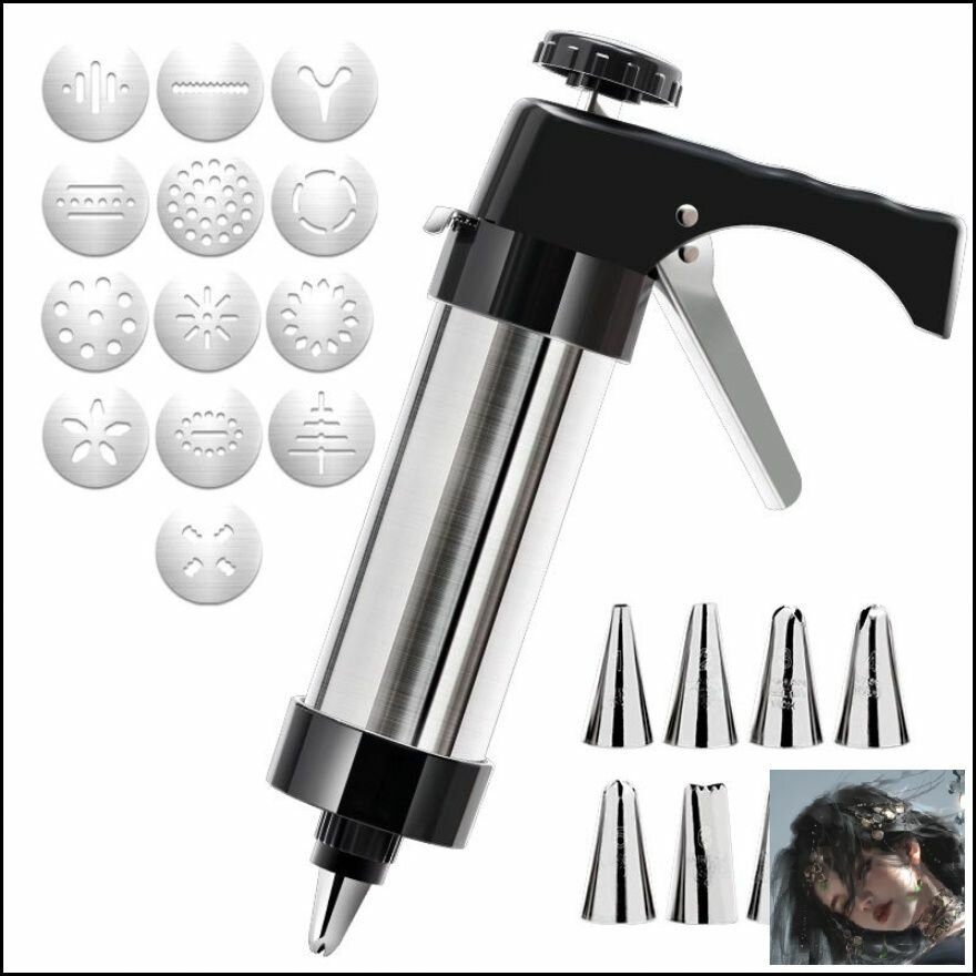 Шприц кондитерский, насадок: 8 шт, мешков: 133 шт