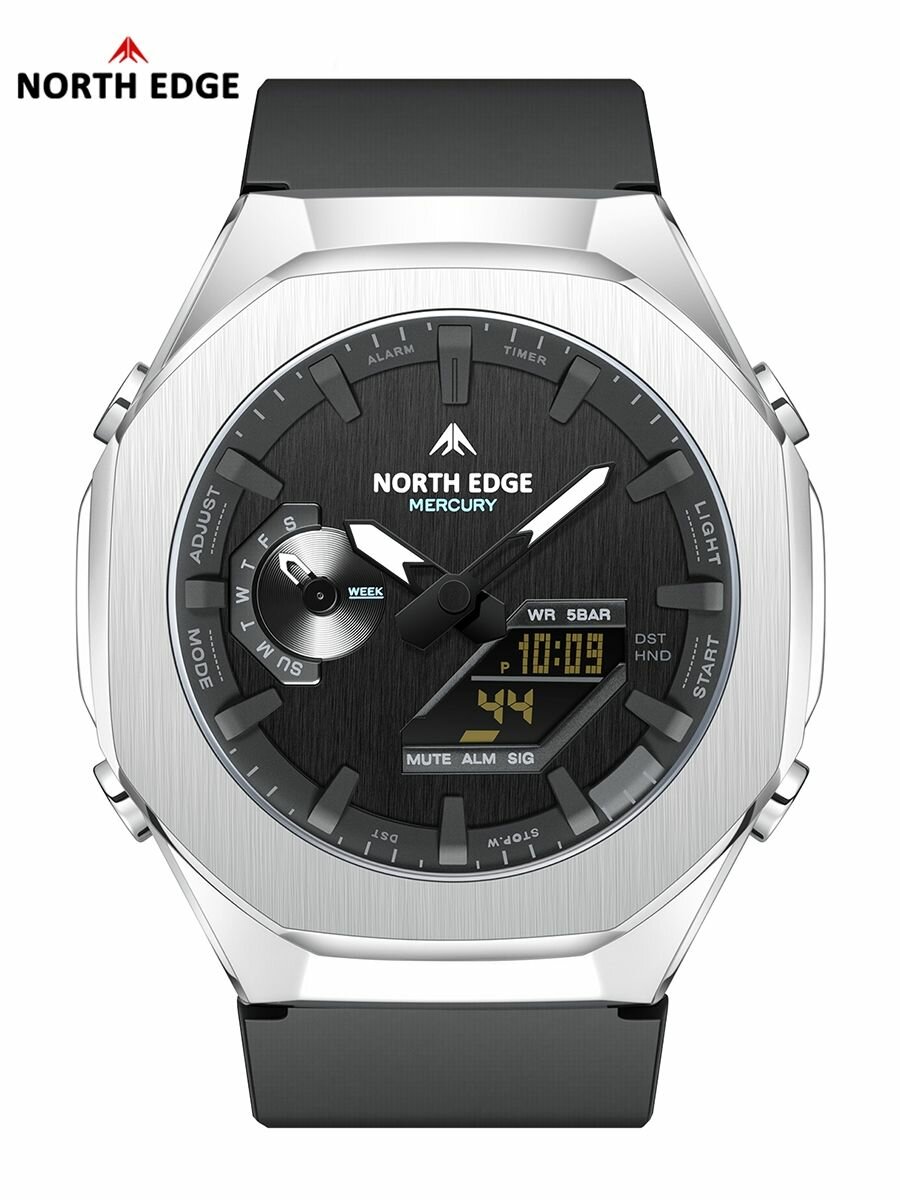 Спортивные часы NORTH EDGE MERCURY, серебро