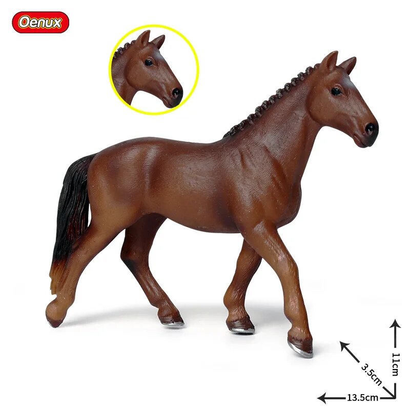 Фигурки Oenux Wild Steed Clydesdale Коричневый, Hanoverian