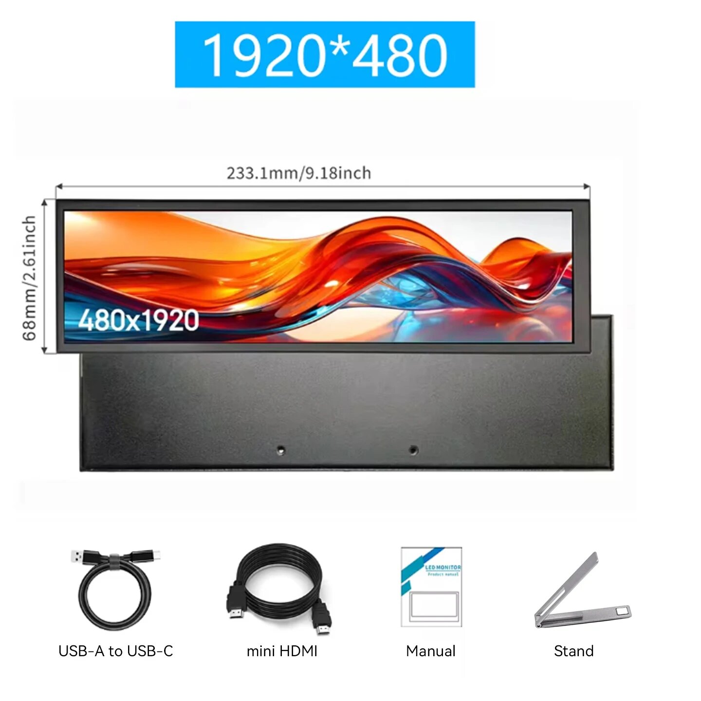 JOHNWILL 8,8" ЖК-монитор сенсорный 8.8 inch