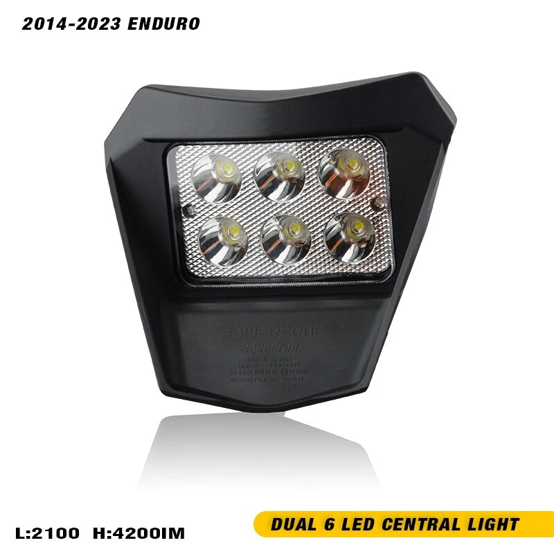 Новая фара для мотоцикла POWERZONE для KTM EXC SXF XCW MX 2014-2023, фара для супермото, 14-23 LED 6