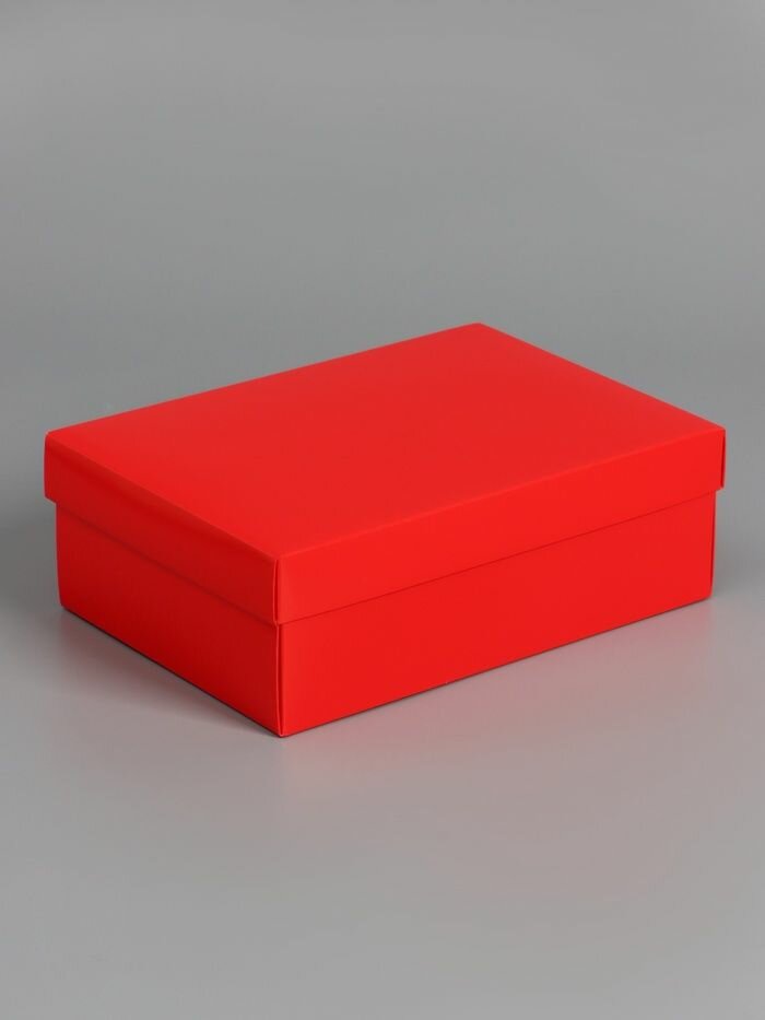 Коробка складная, крышка-дно, красная, 24 17 8 см