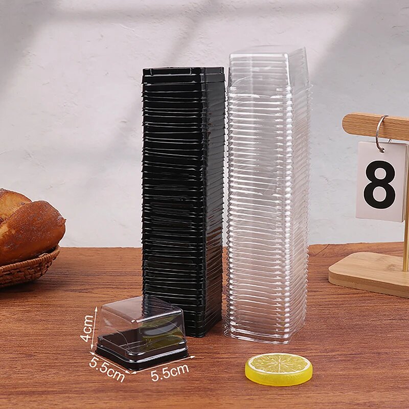 Контейнеры для тортов черные 50g, 4x5.5x4 см