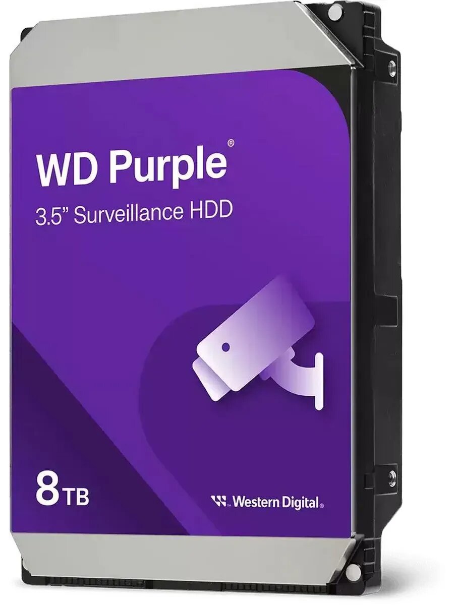 Жесткий диск WD Digital WD84PURZ, для систем видеонаблюдения, 8TB, 3.5", SATA-III