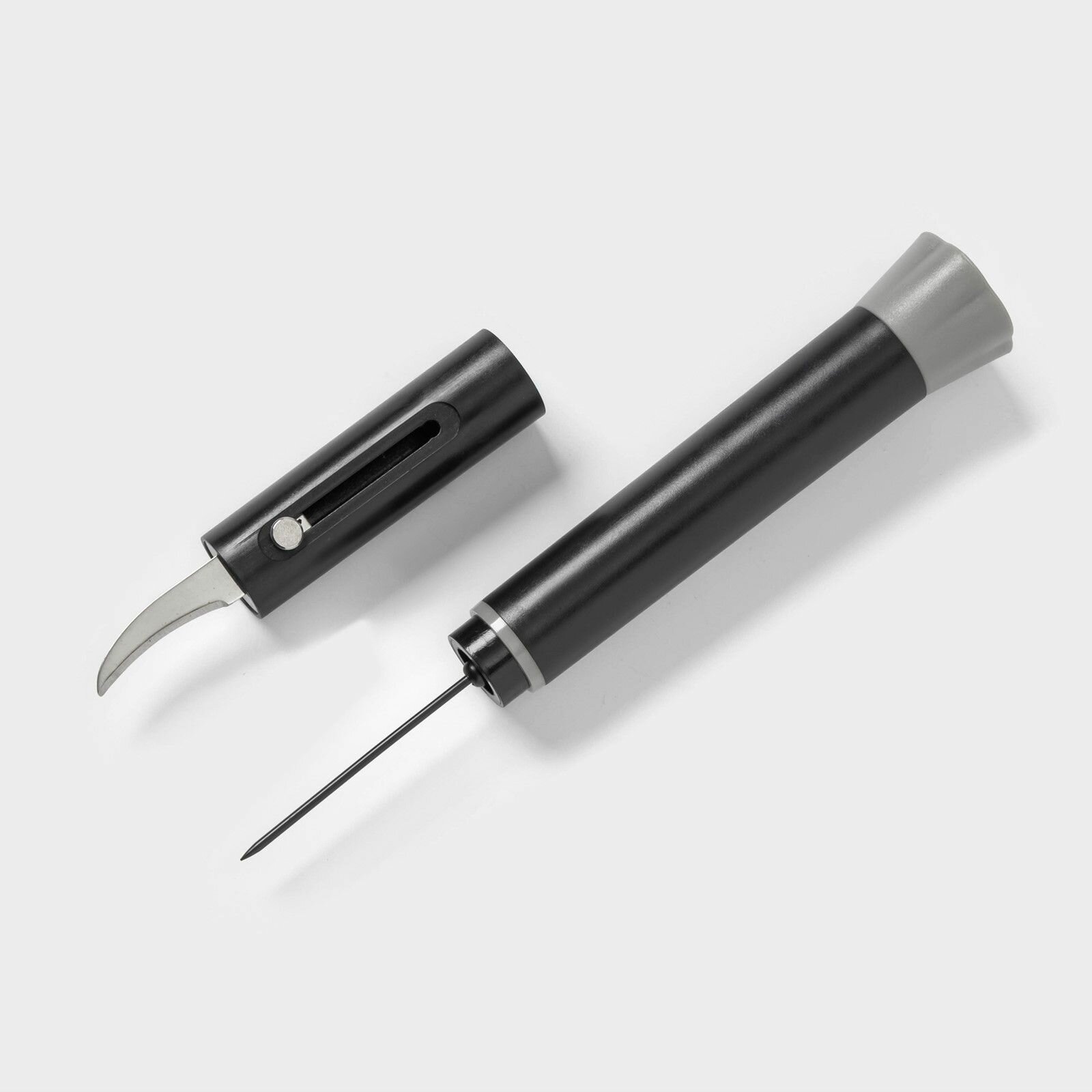 Штопор для вина вакуумный Умница, 19 см, цвет чёрный, 1 шт.