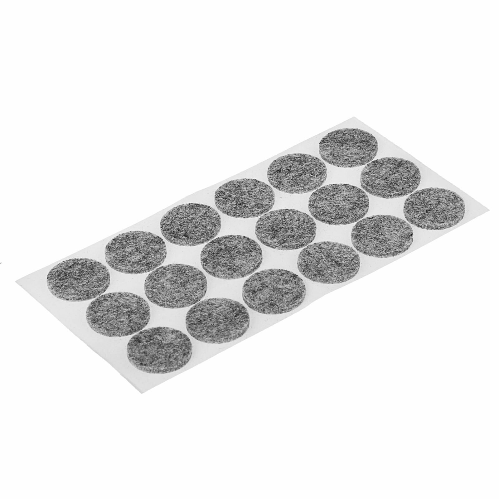 Набор Накладок мебельных, , d-25 мм, круглая, серая, 2 набора по 18 шт.