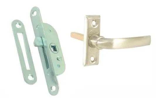 Комплект для деревянных окон (Ручка декоративная, завертка), матовый никель.