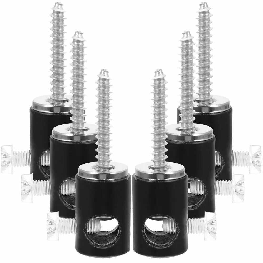 Металлический подвесной крюк для люстры черного цвета, набор из 6 шт, для крепления проводов