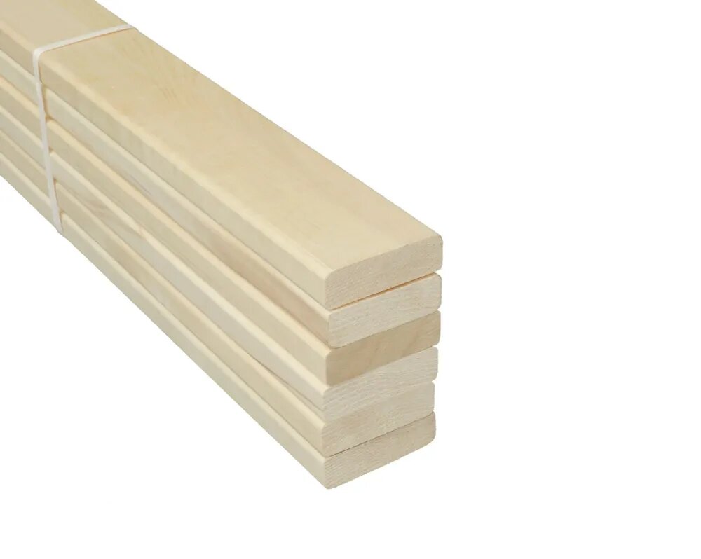 Доска Полок осина 25х85х2000 мм, упаковка 6 шт. Сорт АВ