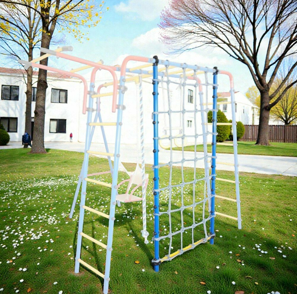 Уличная сетка "Дачная", синяя/желтая, для игрового комплекса