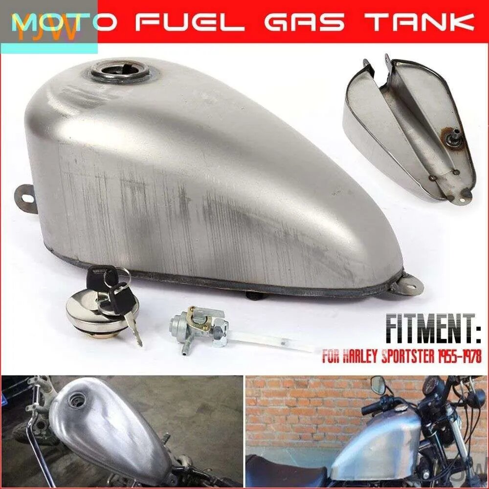 Модификации мотоциклетный Неокрашенный газовый топливный бак Cafe Racer 2 галлона для Harley Sportster 1955-1978 мотозапчасти и аксессуары-YJW