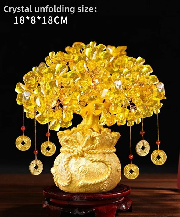 Дерево денег из кристаллов, 18*8*18см