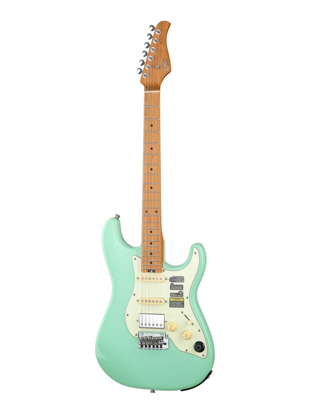 GTRS S801-Standard-801-GR Электрогитара с встроенным процессором, зеленая