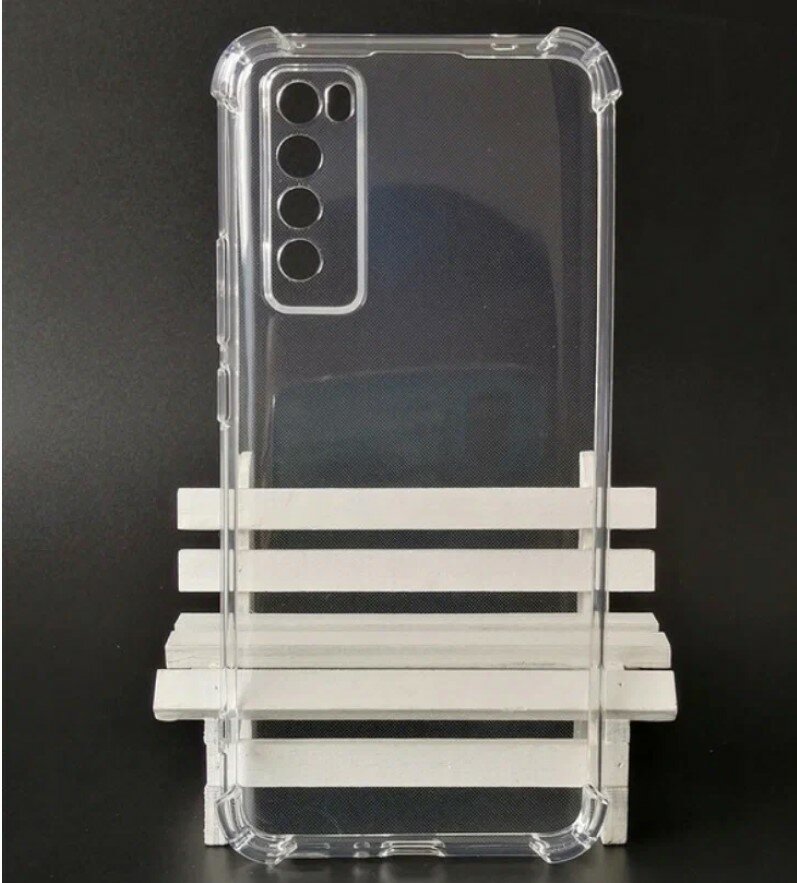 Чехол-бампер MyPads Tocco для ITEL A49 / A58 / A58 Pro с усиленной защитой углов противоударный прозрачный