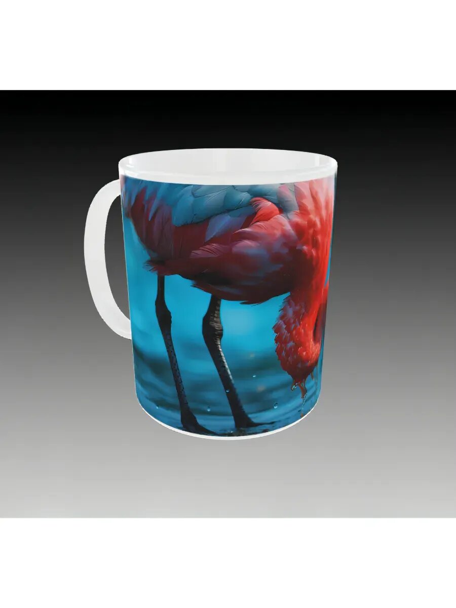 Кружка с принтом Фламинго