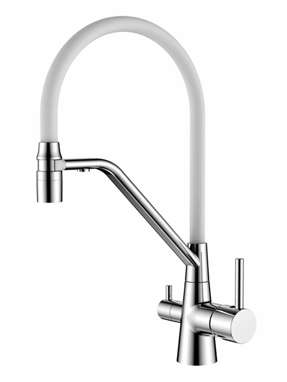 Смеситель для кухни с гибким изливом и фильтром Ledeme L4897-3