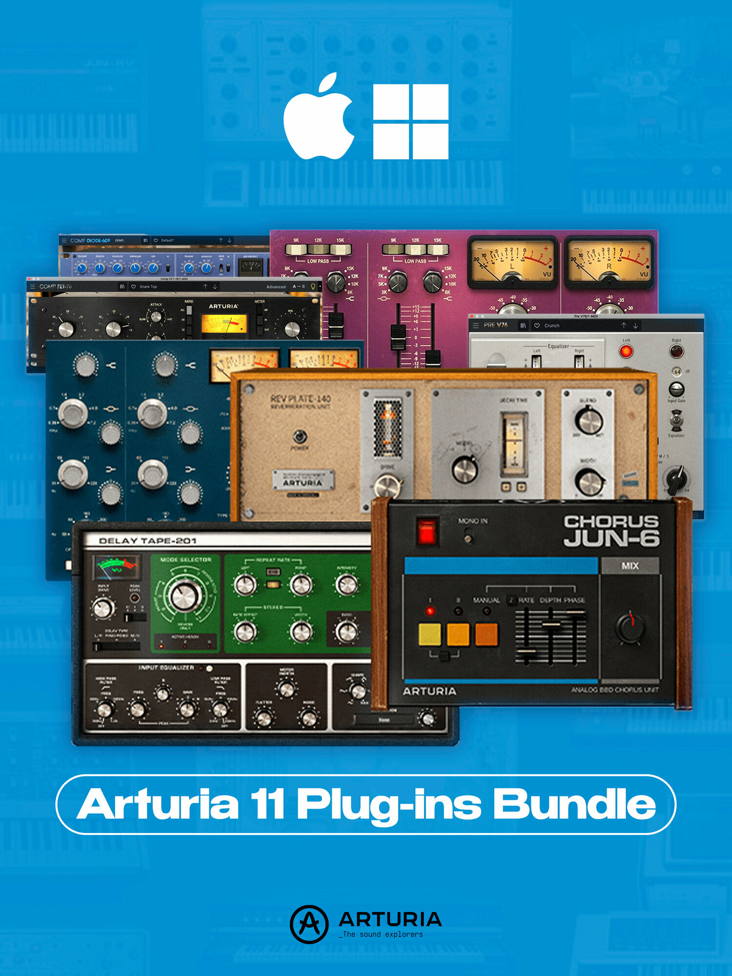 Arturia 11 Plug-ins Bundle (лицензионная активация) для ПК, macOS & Windows
