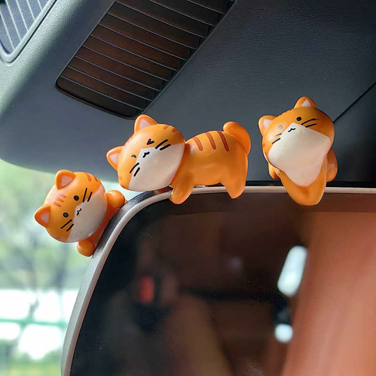 Игрушка в машину на панель кошка 8шт автоигрушка апельсин