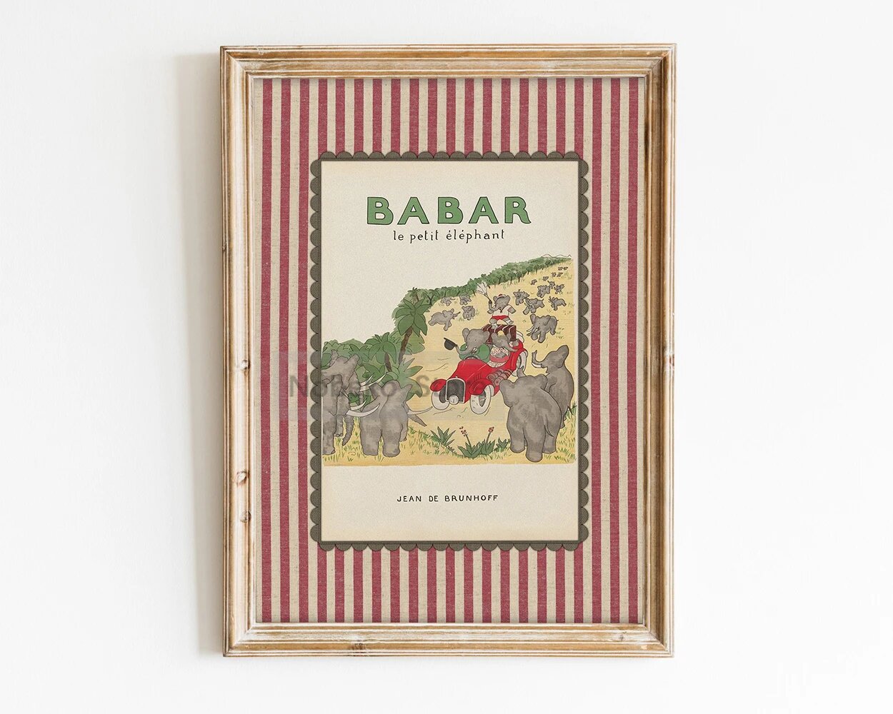 Бабар Слон, печать на холсте 30x45см, цвет 9