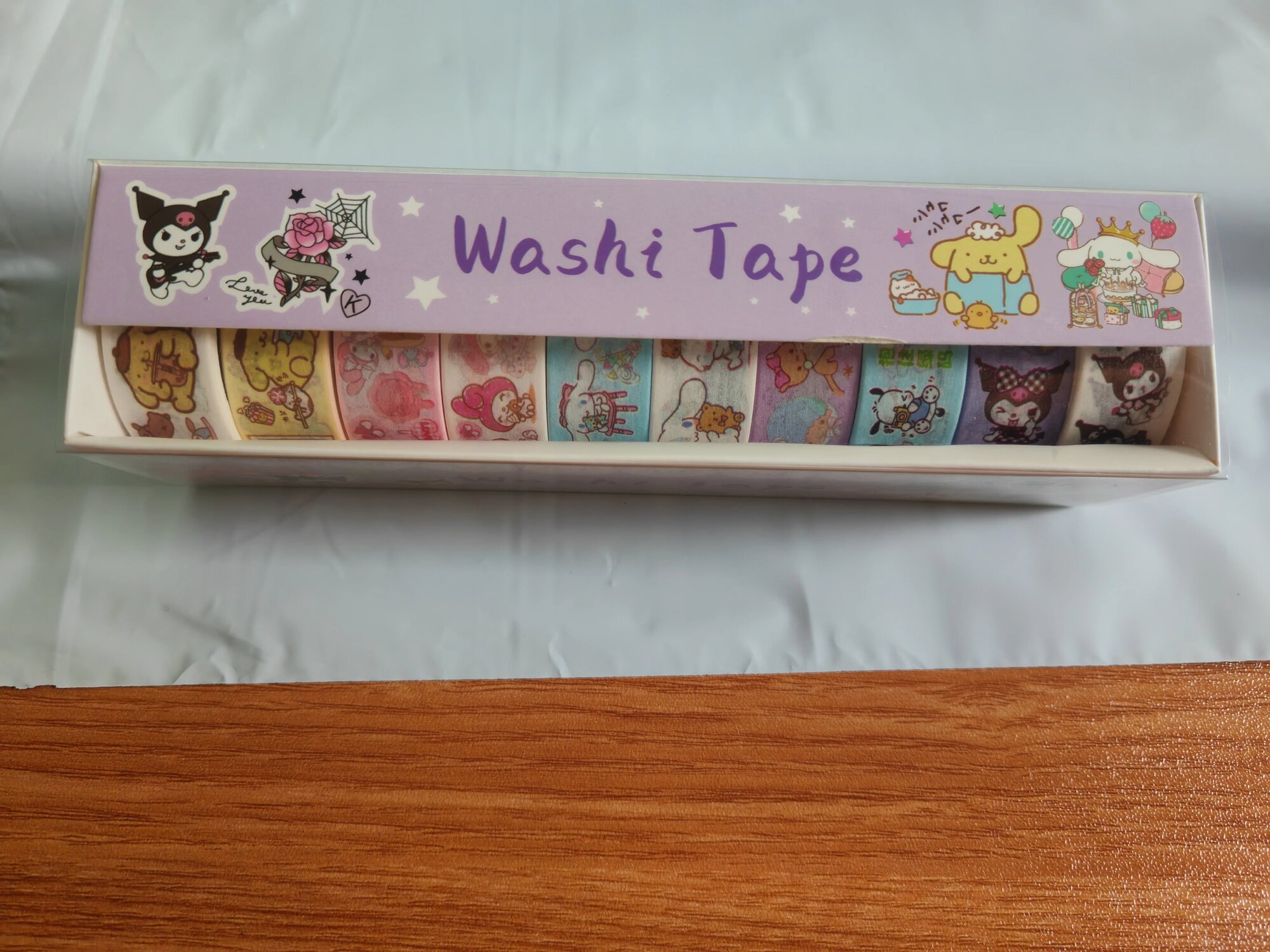 Набор Washi Tape Sanrio Kuromi My Melody, 8 шт, Цвет: zzzz