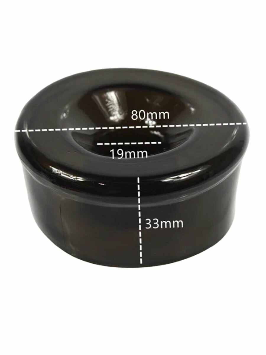 Уплотнительное черное силиконовое кольцо для вакуумной помпы на пенис, 1шт.