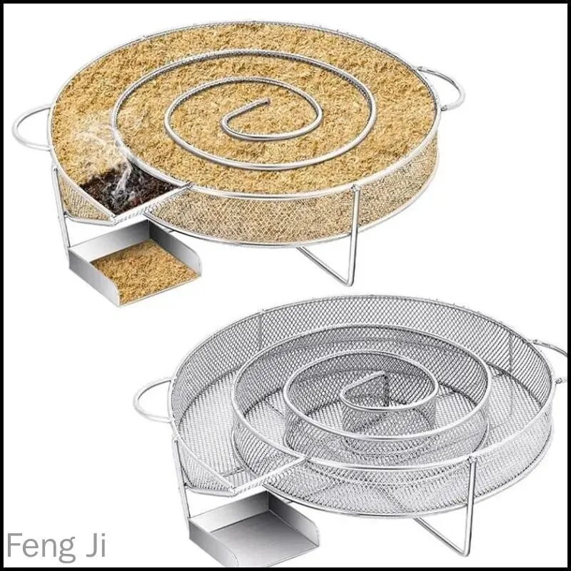 Лабиринтный дымогенератор для холодного копчения Улитка для мяса и рыбы из нержавеющей стали