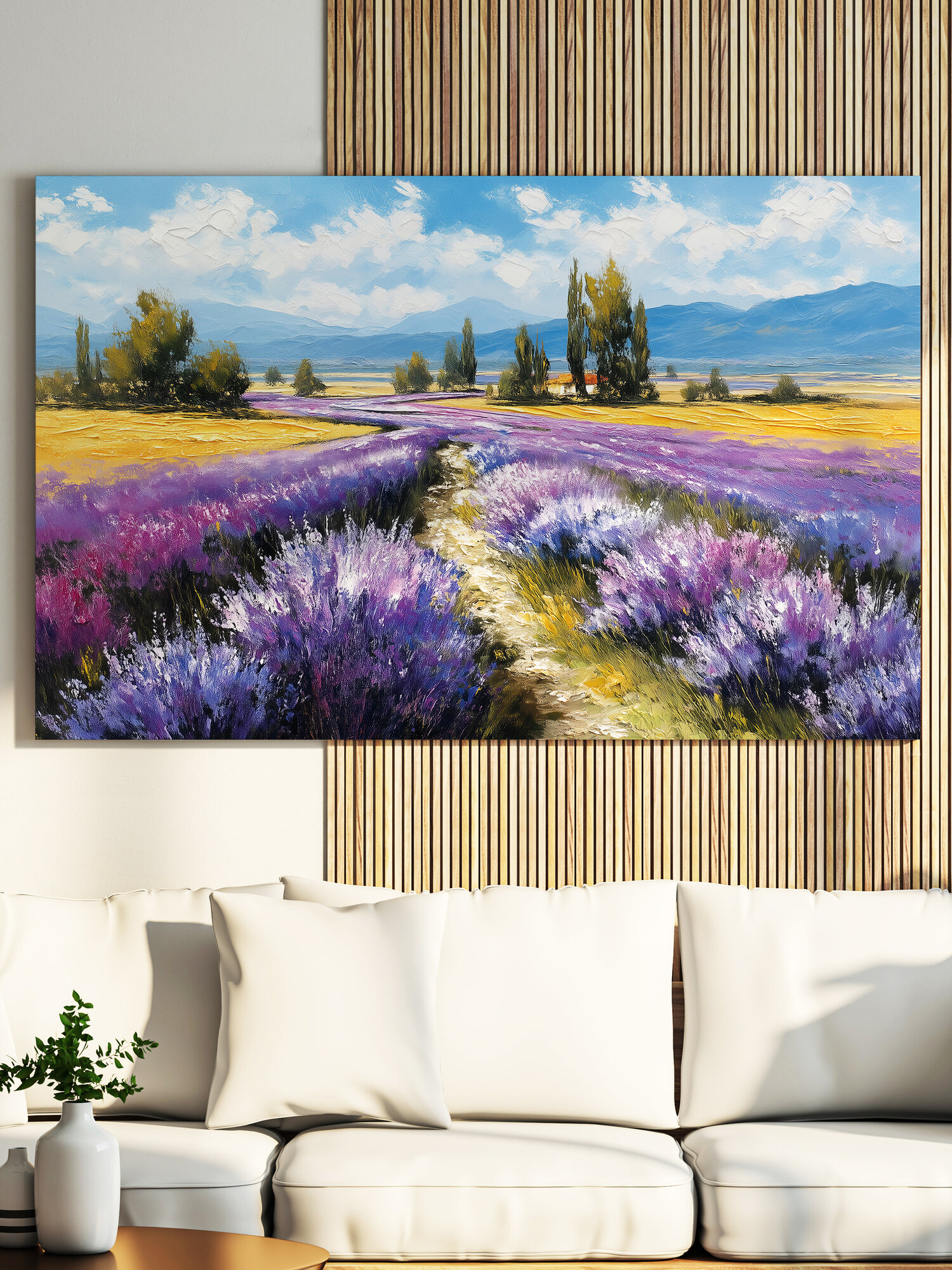 Картина интерьерная Postermarket "Лавандовое поле" на холсте, 70x110 см