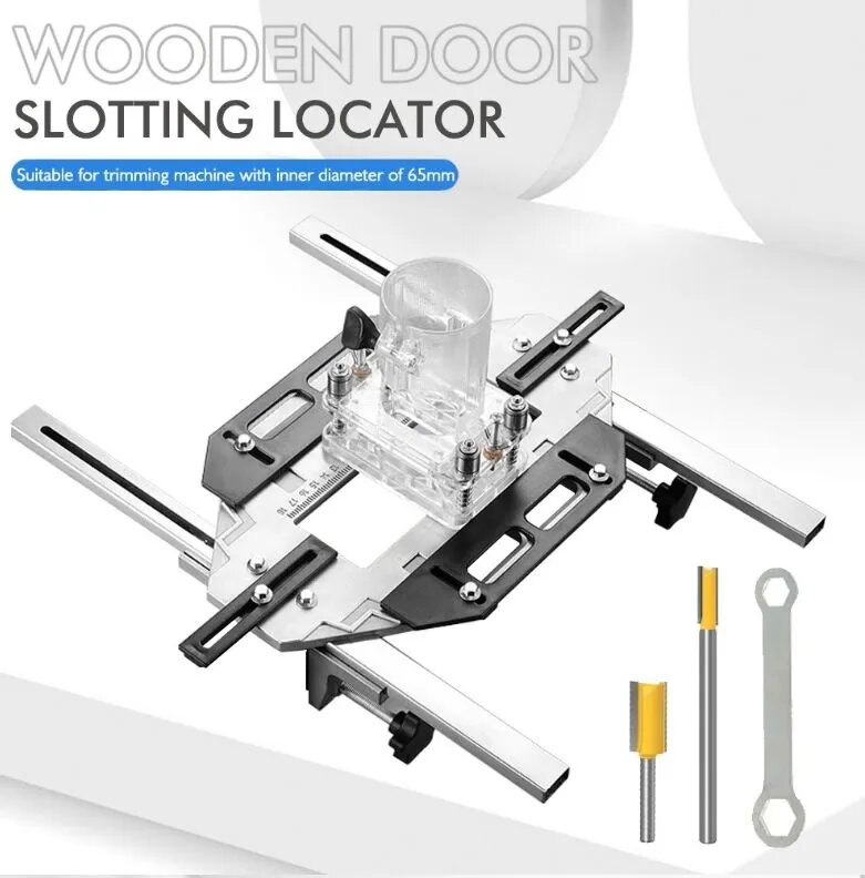 Кондуктор для врезки замков и скрытых петель для фрезера. Максимальная ширина 310мм