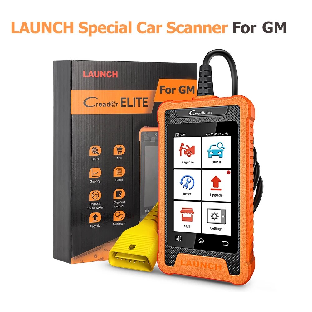 LAUNCH Creader Elite OBD2 Автоматические диагностические инструменты Все системы Специальный автомобильный сканер 31+ сброса Активное сканирование ADAS Калибровка для GM