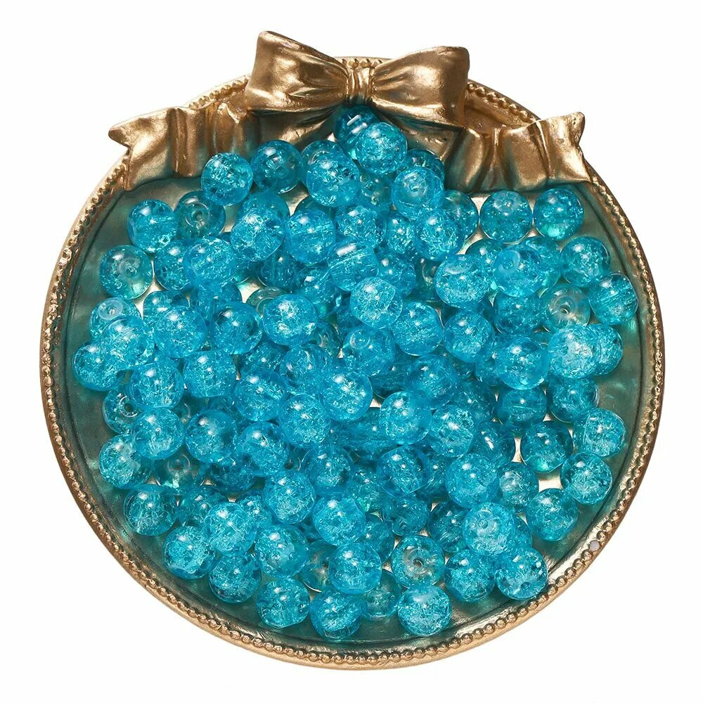 Бусины стекло Битое стекло ассорти 7*8 мм 50шт, тёмно-синий.