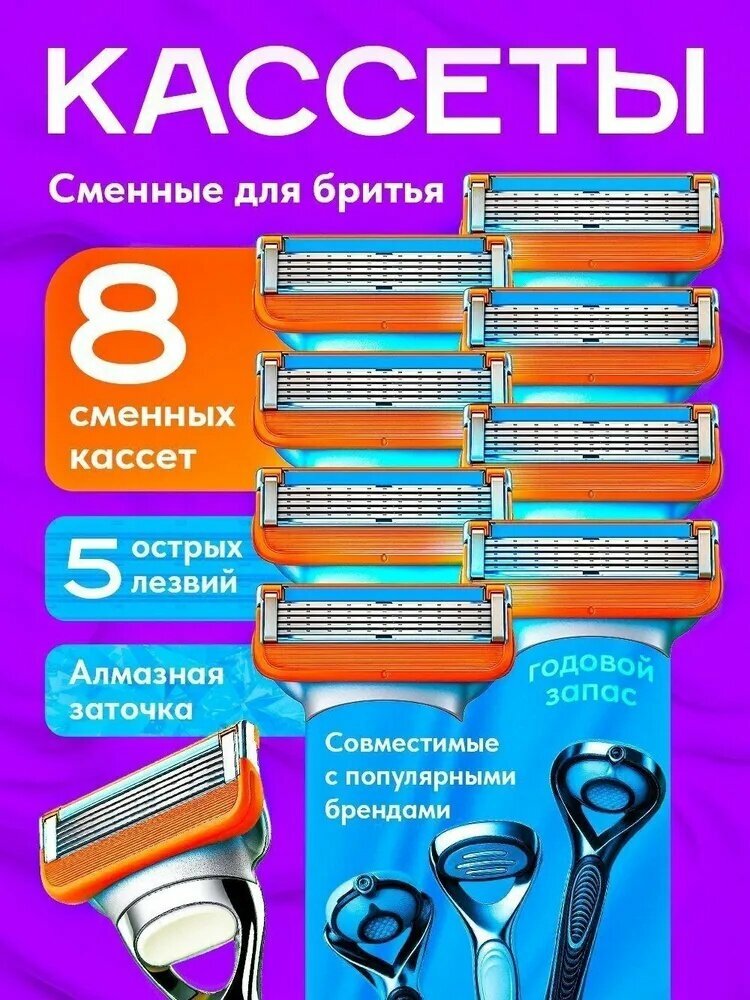 Бритвенные лезвия 5, эксклюзивный набор 8 шт
