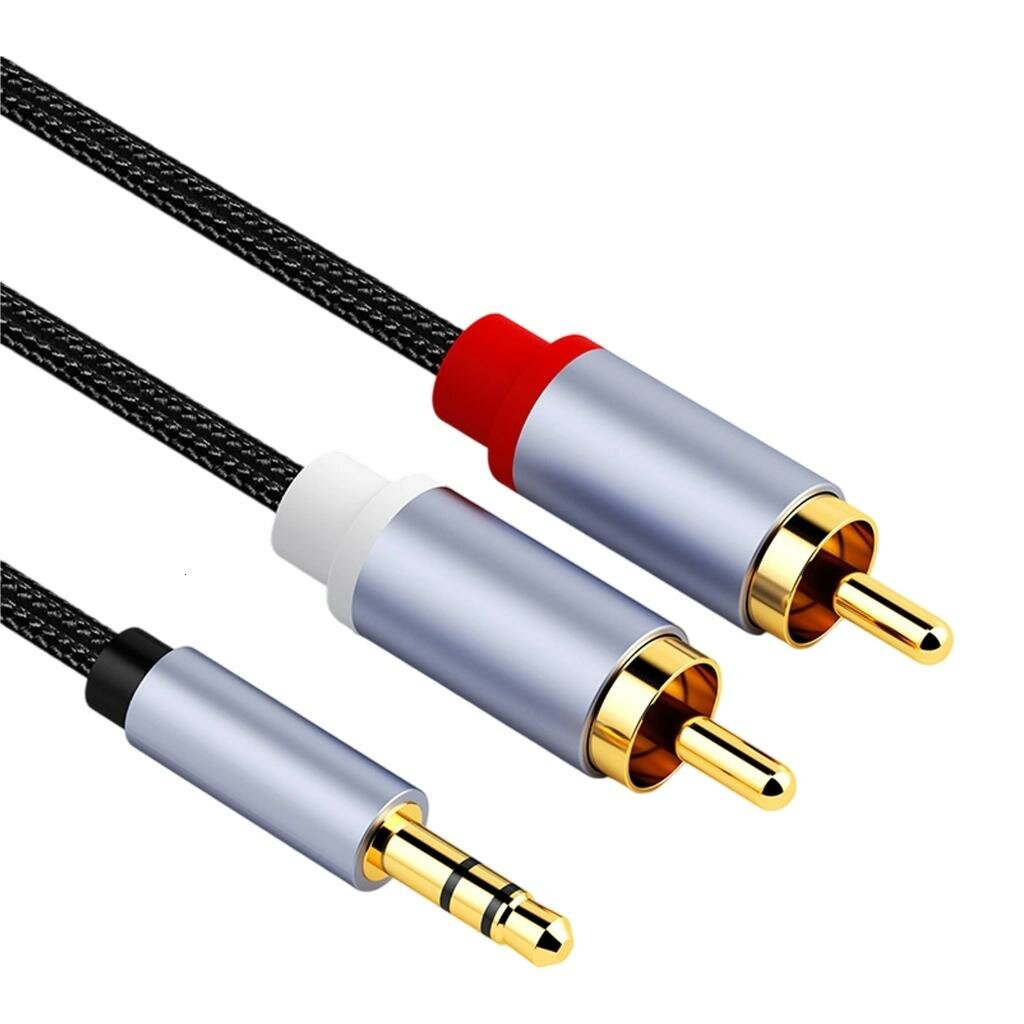 Разделительный кабель RCA/3,5 мм для автомобильных акустических систем, 1m