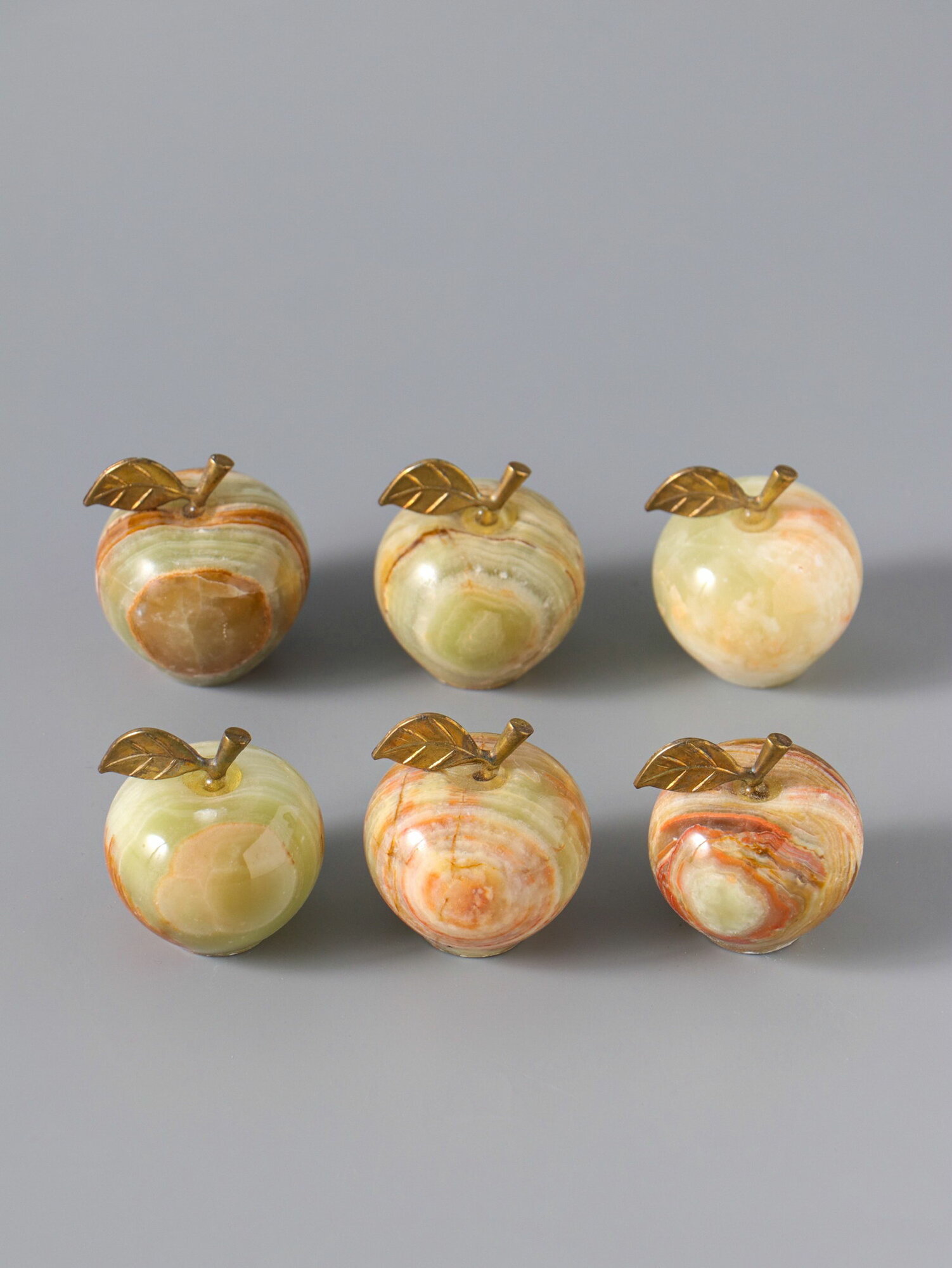 Набор фигурок 6 шт. "Яблоко", 3.8 см, оникс, цвет: разноцветный
