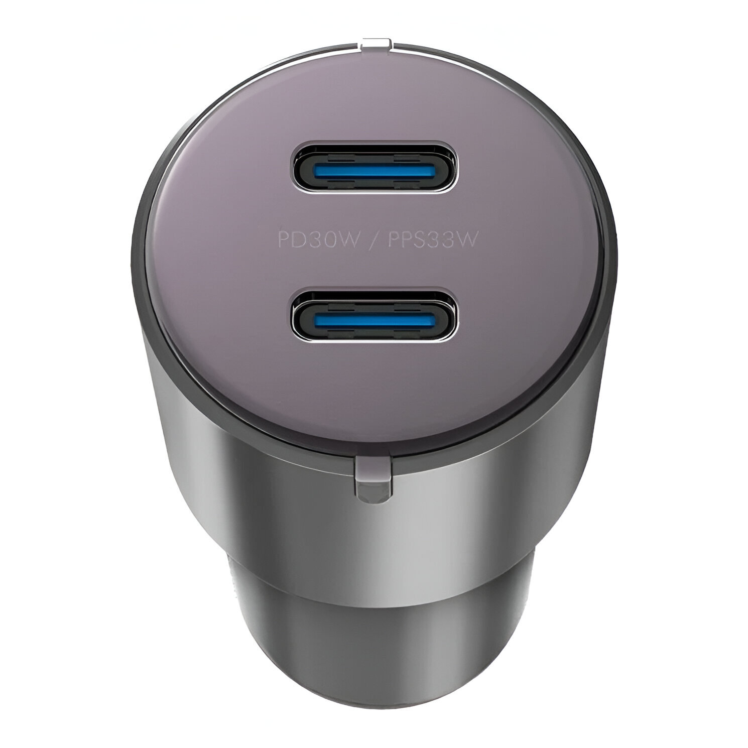 Автомобильная зарядка EnergEA AluDrive D60, USB-C + USB-С 66W - темно серый (Gunmetal)