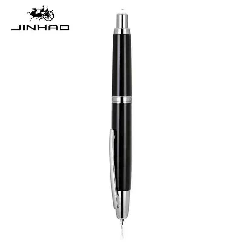 JINHAO 10 перьевая ручка черная EF/F Черный, Ф, Pearl Black