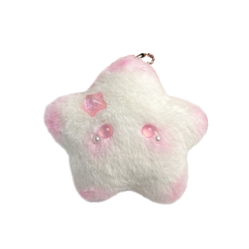Плюшевые подвески унисекс BUDUO "Бантик и звезды", 10 см, Pink Stars Cat Eye Charm
