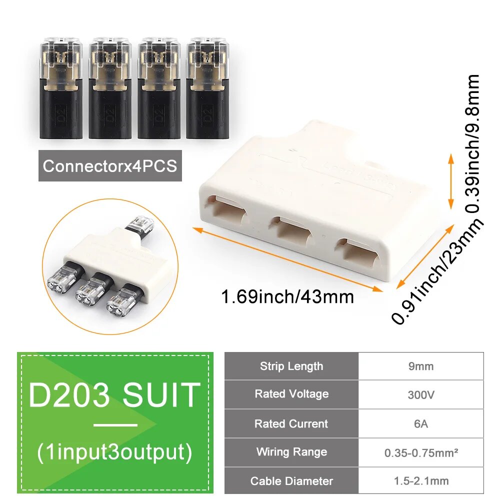 Разветвитель проводов DIY GO 22-18AWG 1 Set D203