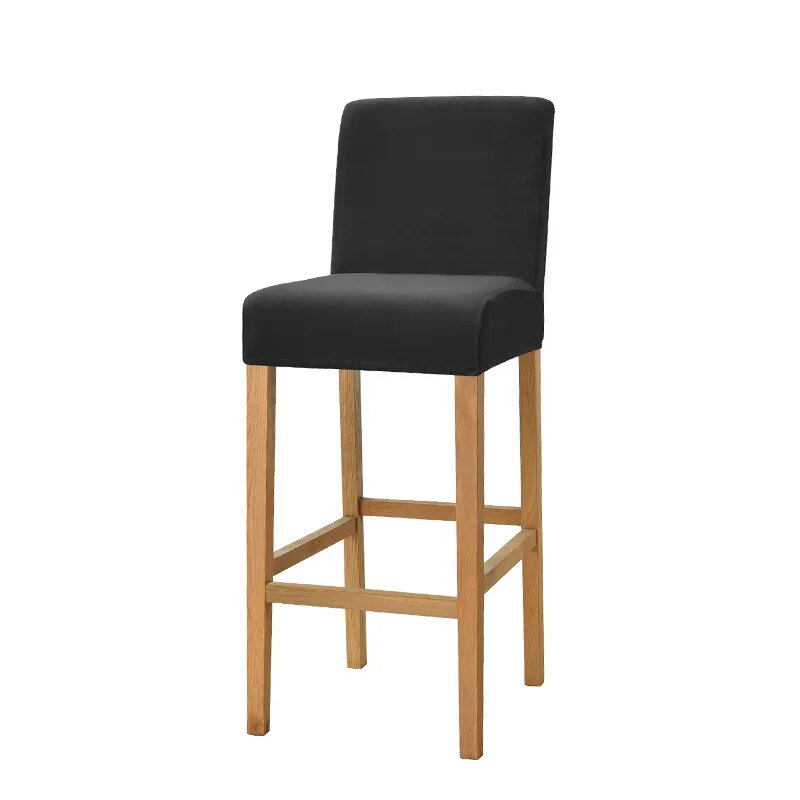 Чехол для барного стула WhiteRain, спандекс, бархатный Black