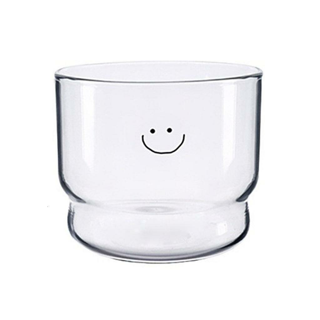 Стеклянный стакан с улыбающимся лицом, Чашка со смайликом