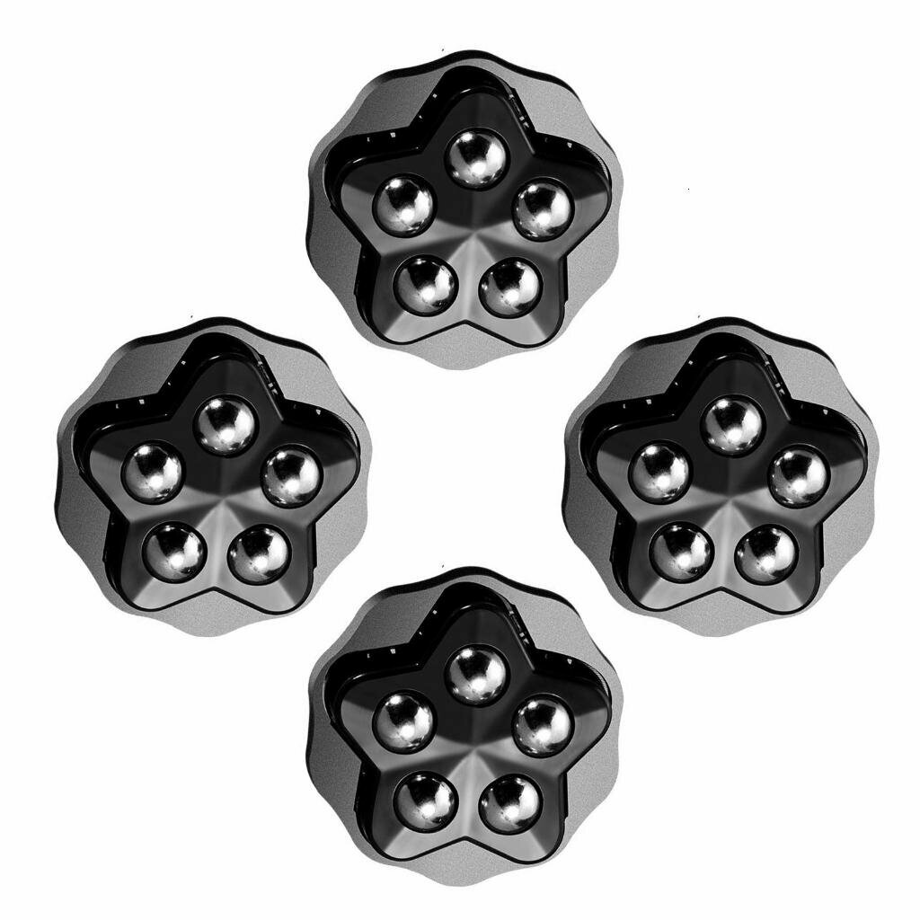 Колесики-крепёж для мебели (4 шт.), Черные стальные шарики