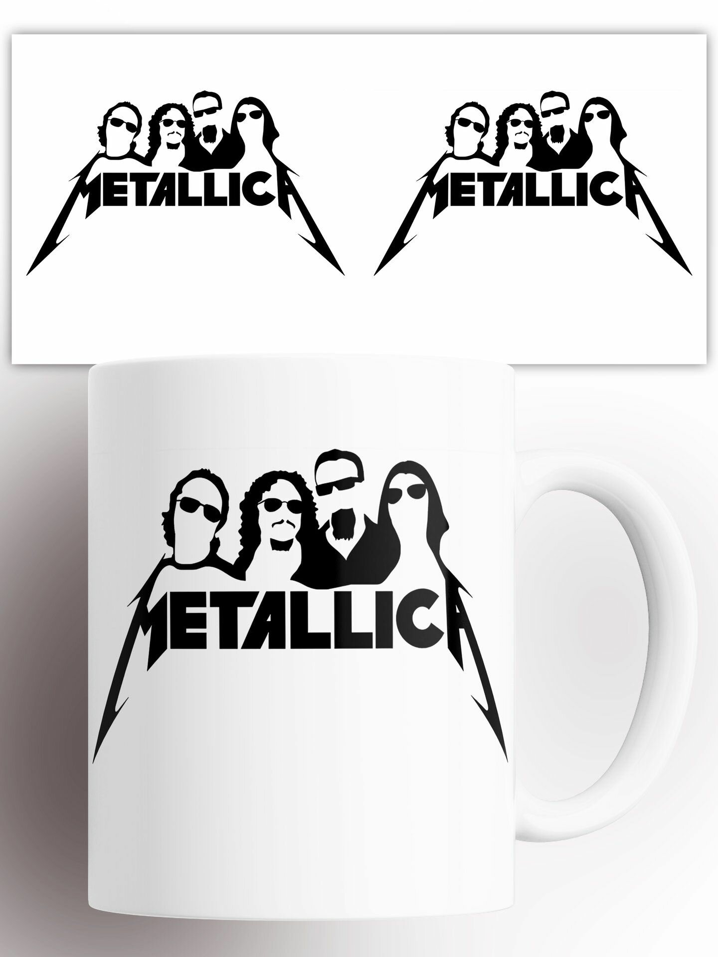 Кружка Рок группа Metallica 330 мл, материал керамика, 1 шт.