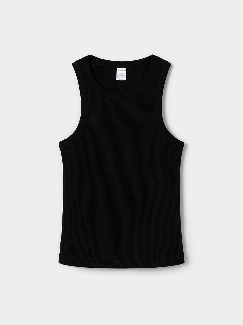 Майка базовая в рубчик для девочек