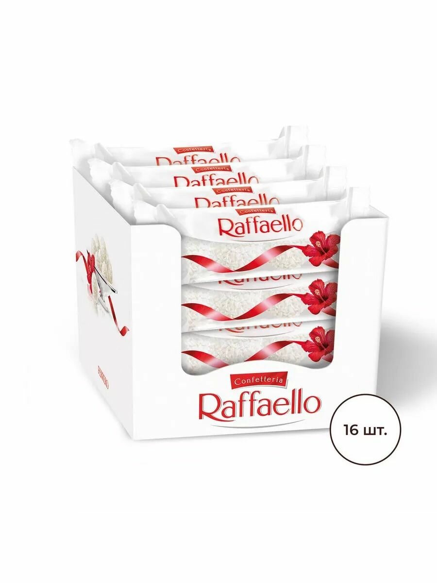Набор конфет Raffaello вафельные с миндальным орехом, 40 г, 16 шт.