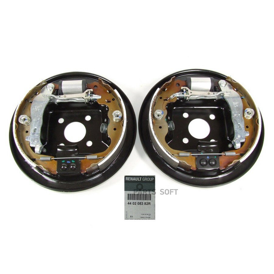 Комплект тормозов задних в сборе ( левый + правый ) LADA Largus Renault от официального дистрибьютора, RENAULT, артикул 440208382R