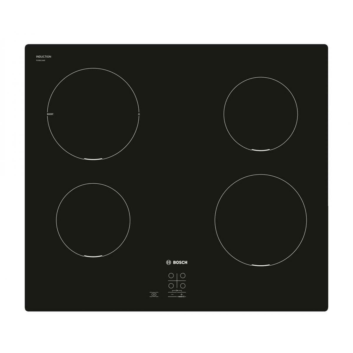 Варочные поверхности электрические Bosch Панель варочная индукционная Bosch PUG611AA5E Чёрный