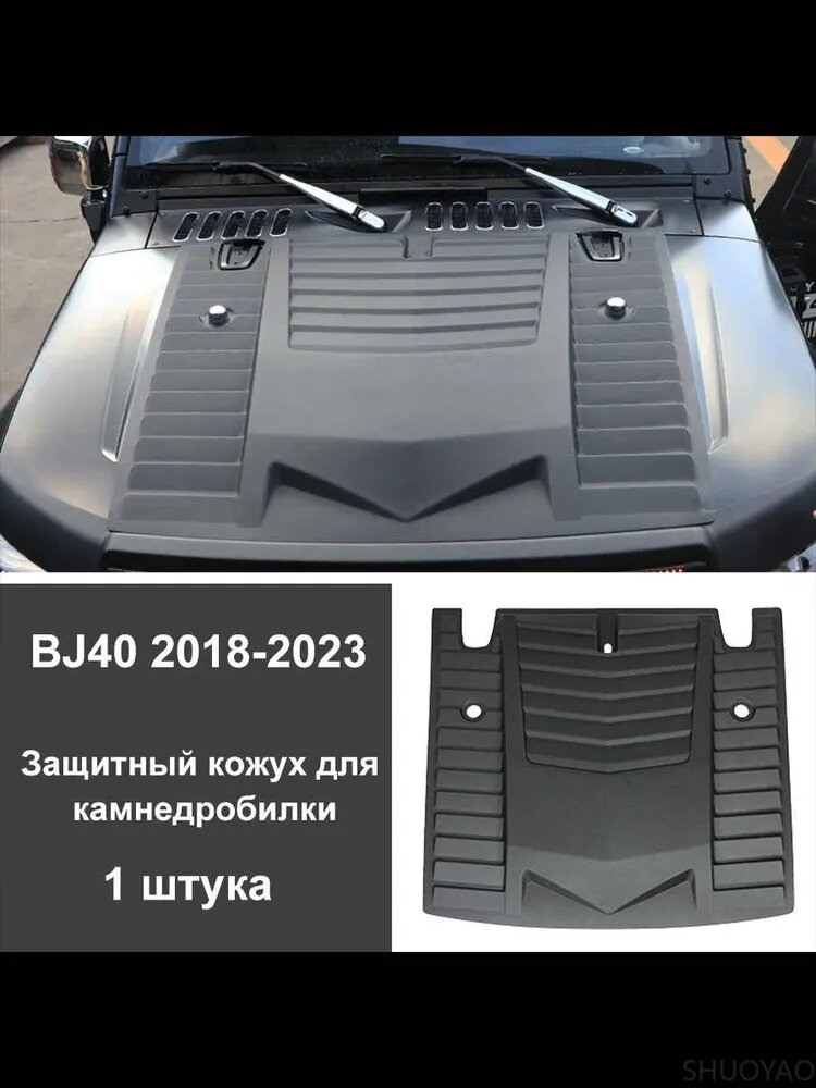 Защита внешних частей автомобиля BJ40 2018-2023, 1 шт. ABS пластик, черный матовый