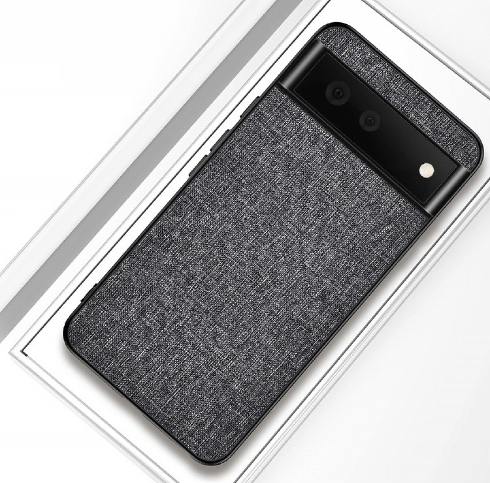 Чехол-накладка MyPads Trama premium для Google Pixel 7 из силикона с текстурным покрытием, серый