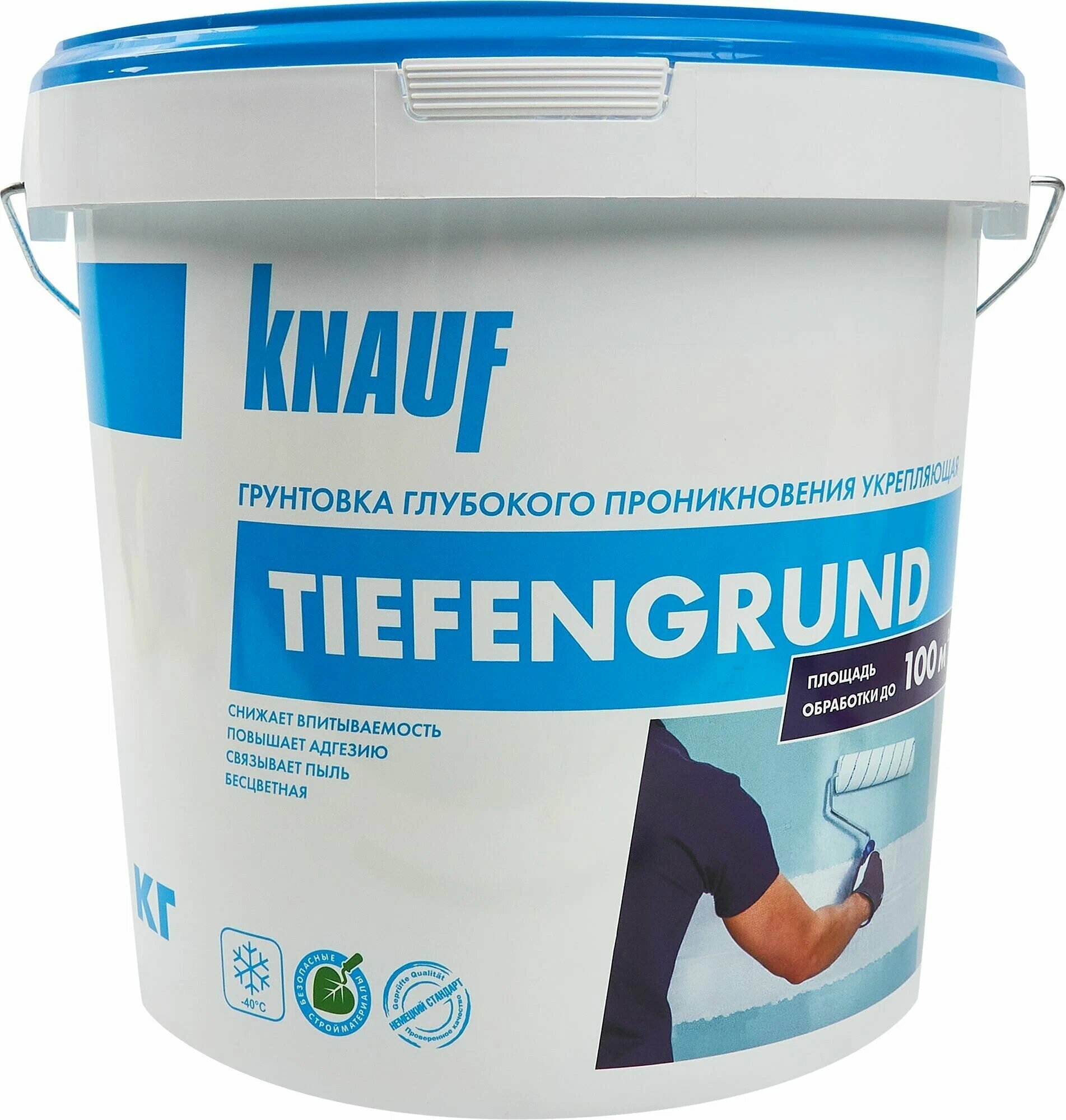 Грунтовка KNAUF "Тифенгрунд", укрепляющая, для стен, 10кг, белая