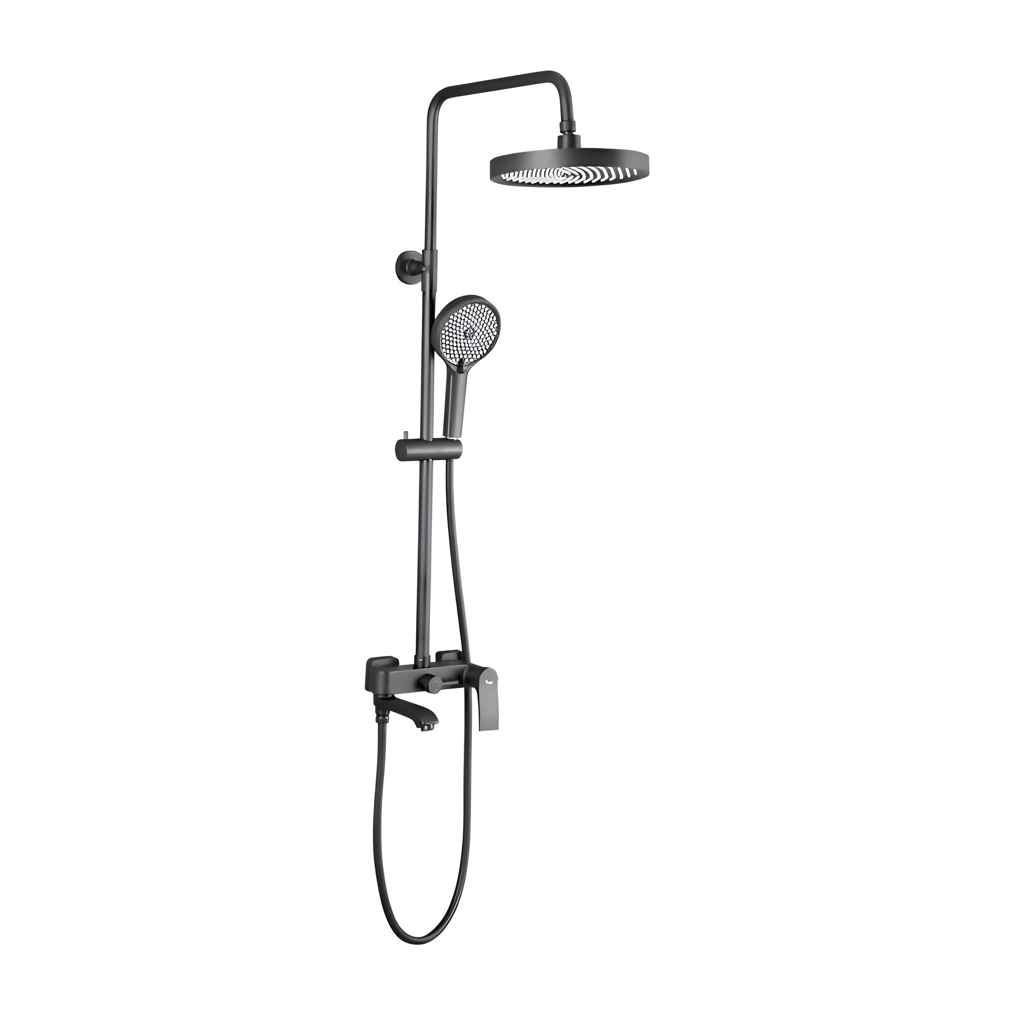 Душевая система Frap F2HV42KR01LT-6GQ, рычажное управление, черный
