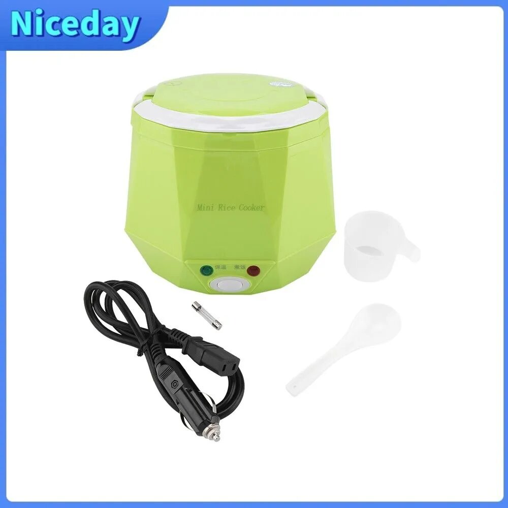 Набор посуды для приготовления, Мини рисоварка, зеленого цвета, для дома и автомобиля